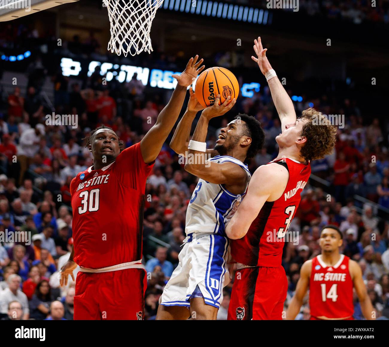 Dallas, Texas, USA. 31st Mar, 2024. Duke guard JEREMY ROACH (3) goes to ...