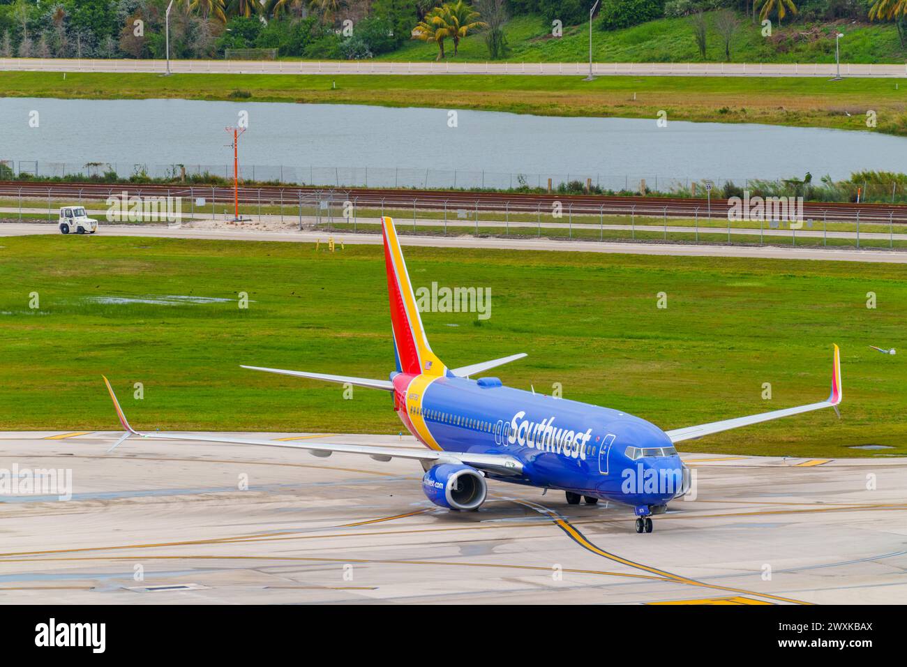 Fort Lauderdale, FL, USA - March 22, 2024:Photo of Southwest airplane ...