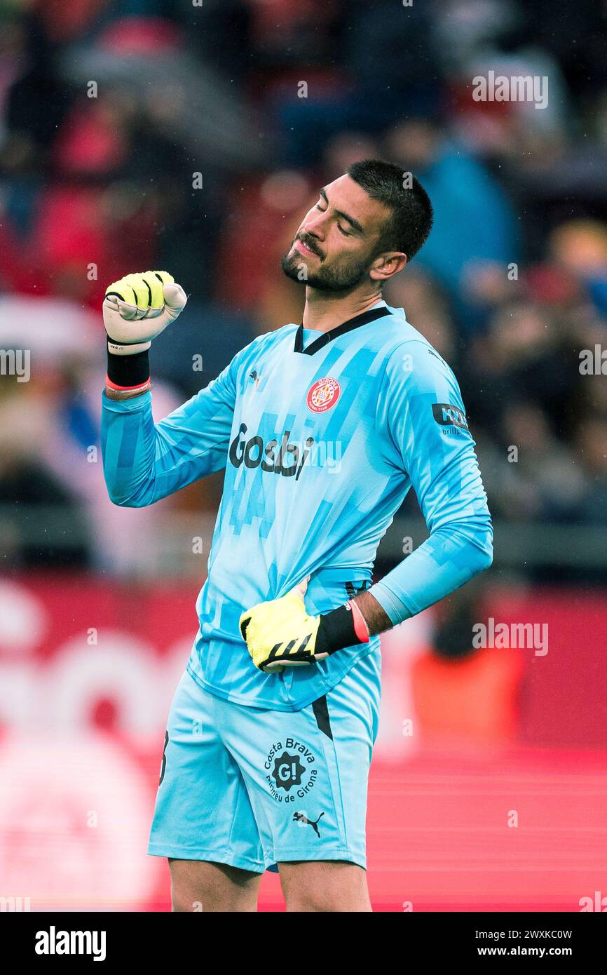 Girona, Spain. 31st Mar, 2024. Paulo Gazzaniga, goalkeeper of Girona FC ...