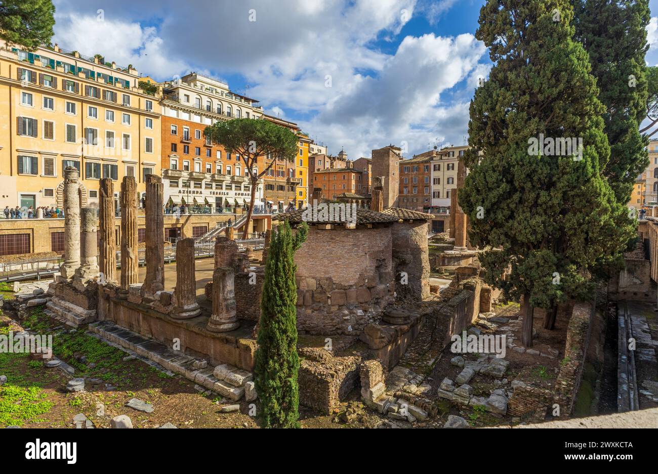 Area sacra of Largo di Torre Argentina archaeological area in Rome ...