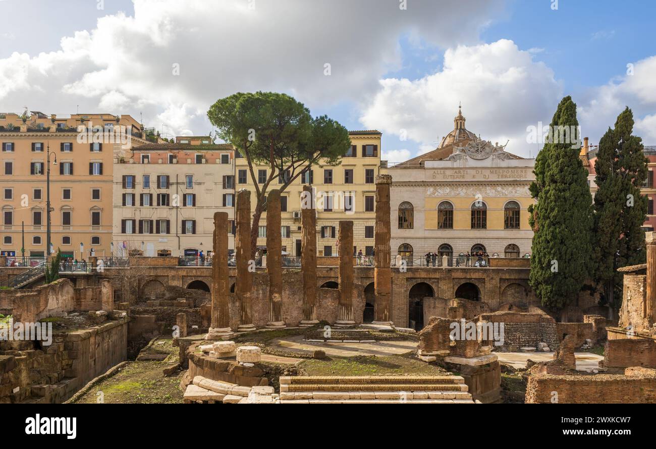 Area sacra of Largo di Torre Argentina archaeological area in Rome ...