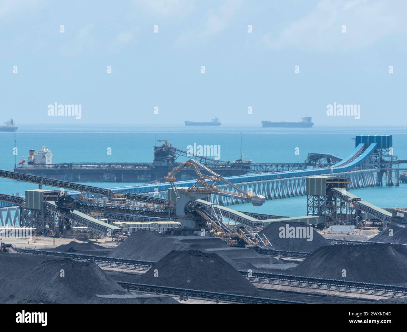 Two coal terminals at the port, Hay Point Coal Terminal (HPCT) and ...