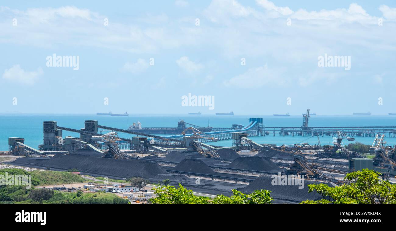 Two coal terminals at the port, Hay Point Coal Terminal (HPCT) and ...