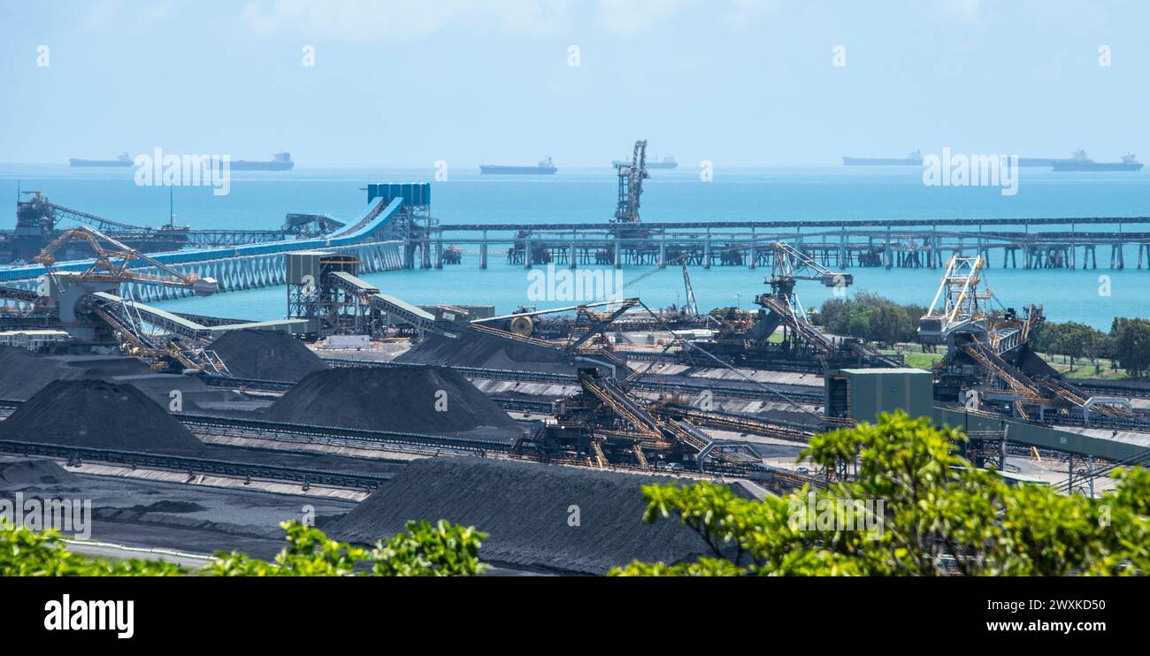 Two coal terminals at the port, Hay Point Coal Terminal (HPCT) and ...
