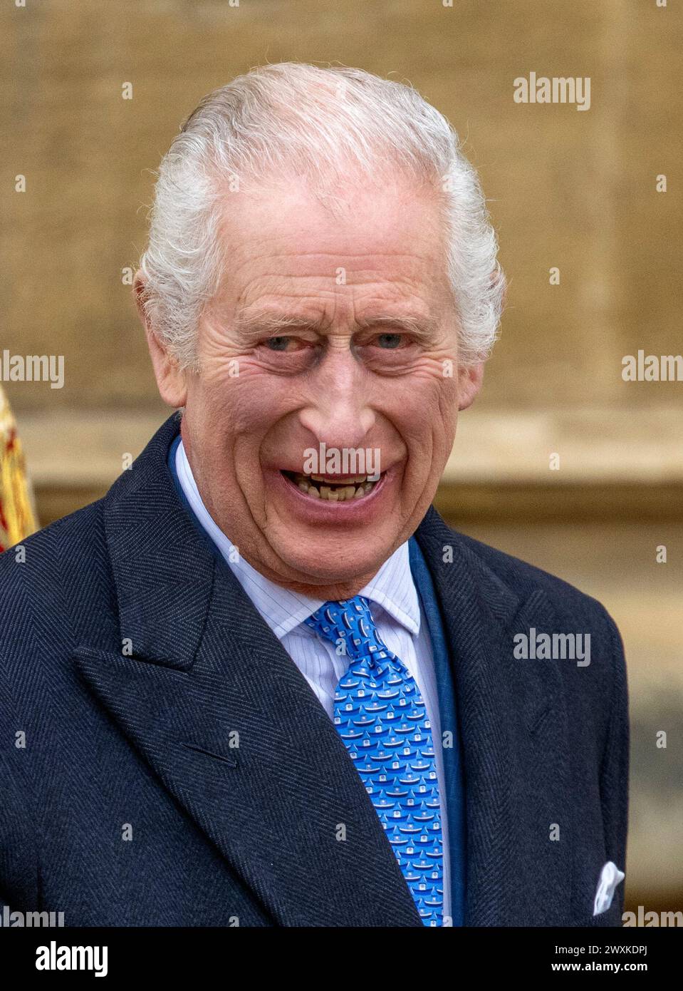 Windsor, England. UK. 31 March, 2024. King Charles lll attends the ...