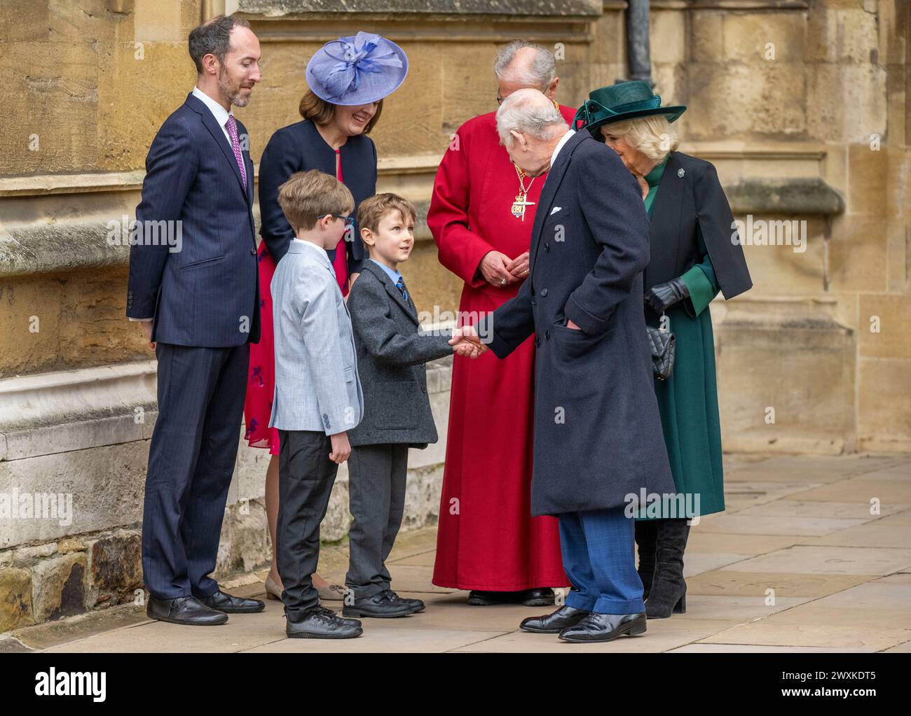 Windsor, England. UK. 31 March, 2024. King Charles lll and Queen ...