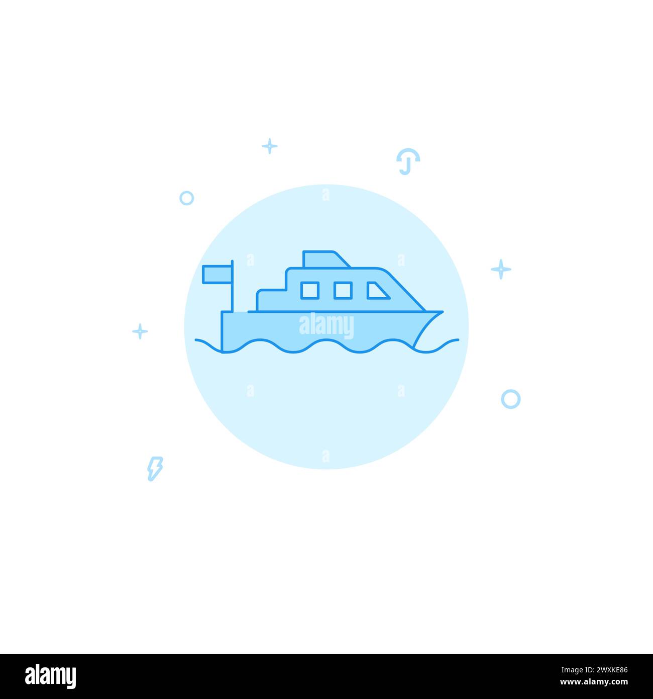 Modern pleasure boat Stock Vector Images - Alamy