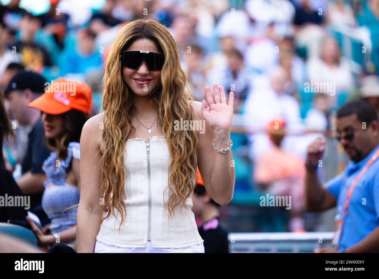 MIAMI GARDENS, FLORIDA - MARCH 31: Shakira attends Day 16 of the Miami ...