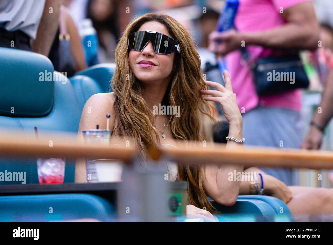 MIAMI GARDENS, FLORIDA - MARCH 31: Shakira attends Day 16 of the Miami ...