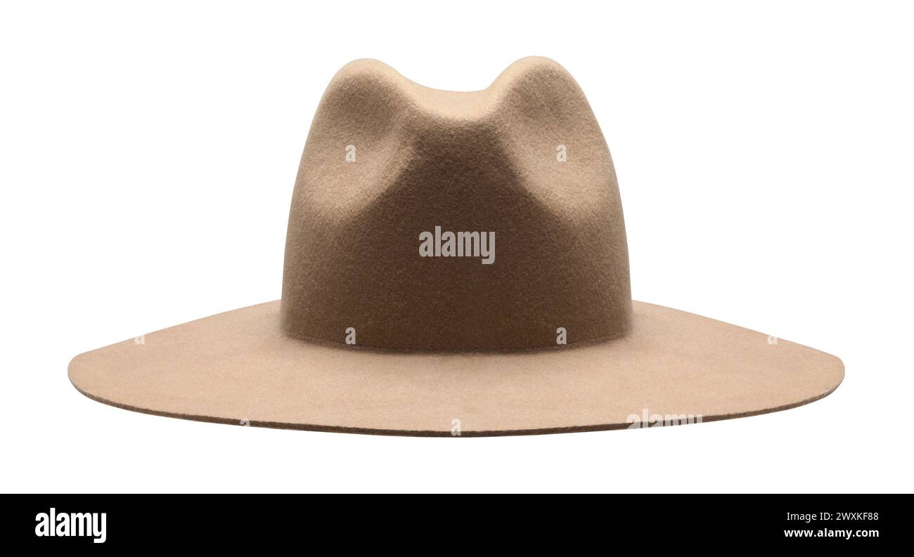 Felt Cowboy Hat Front View Cut Out on White Stock Photo - Alamy