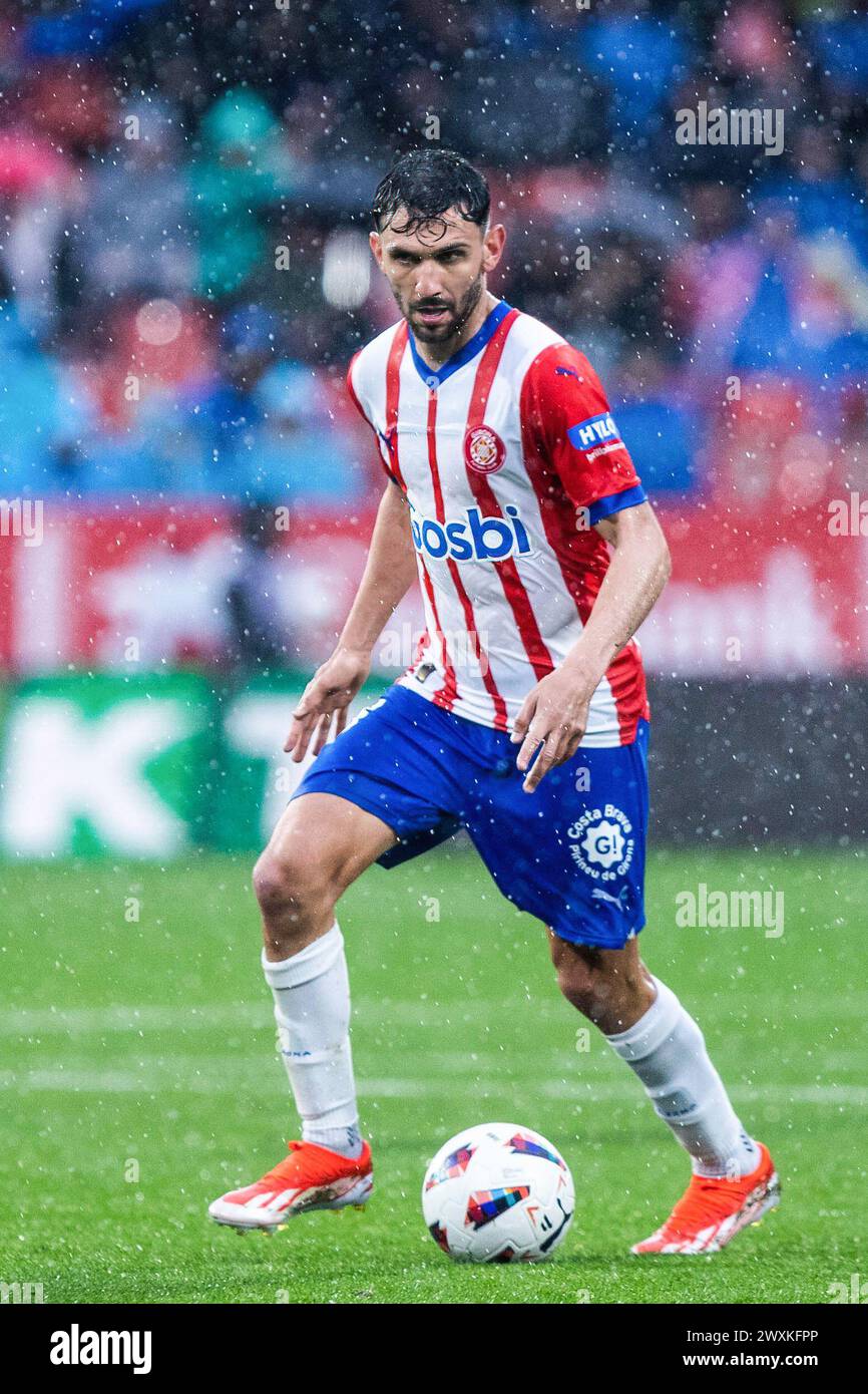 Madrid, Spain. 31st Mar, 2024. Ivan Martin of Girona F.C seen in action ...