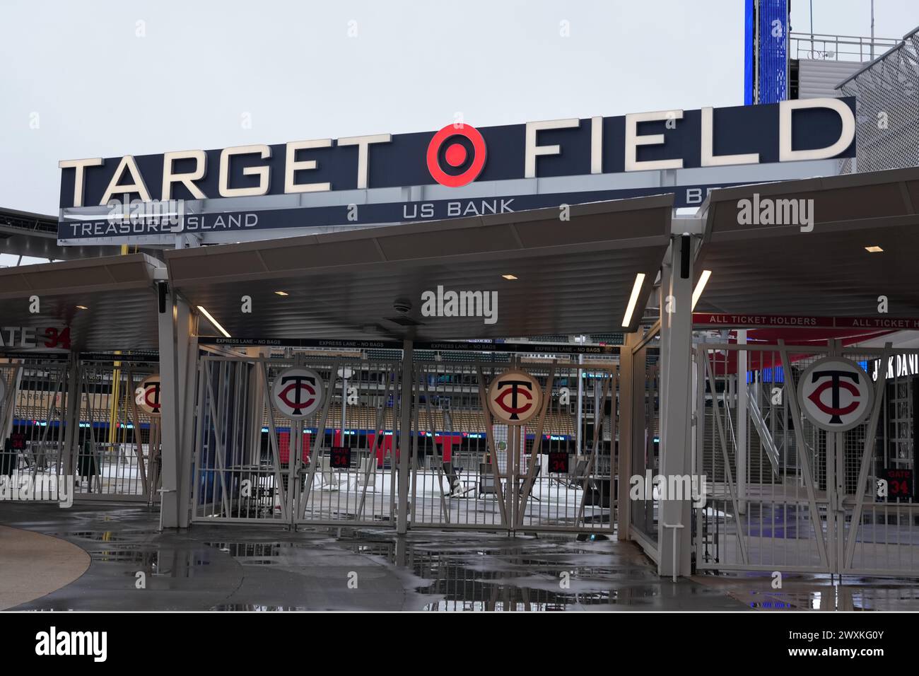 An entrance to Target Field right Field plaza, Monday, April 4, 2022 ...