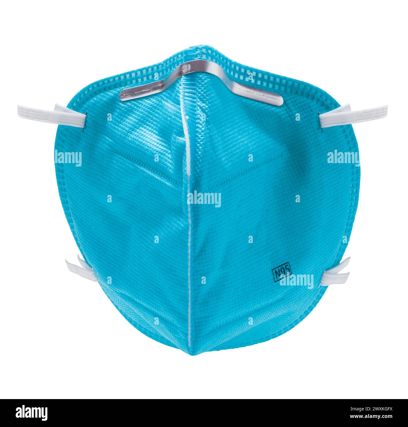 N95 Blue Mask Cut Out on White Stock Photo - Alamy