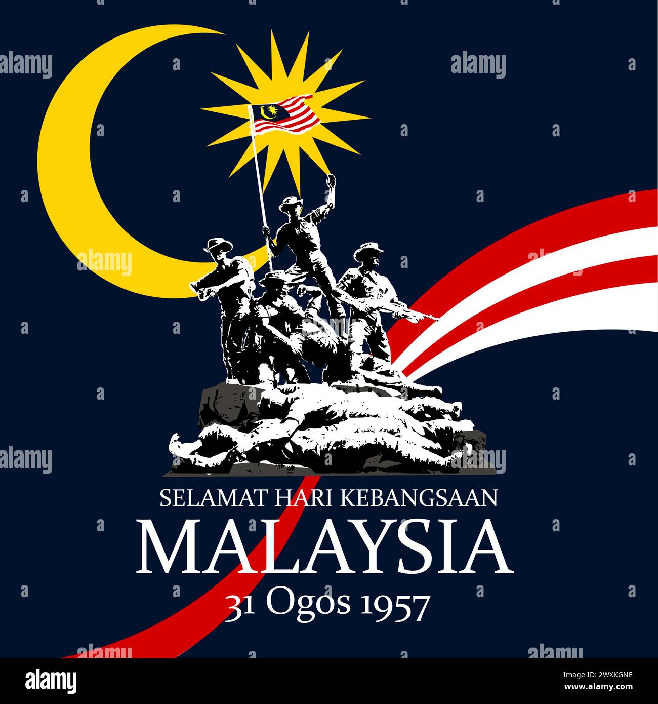 Malaysia independence day vector Stock Vector Image & Art - Alamy