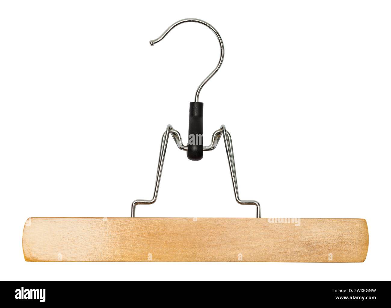 Wood Pants Clothes Hanger Cut Out on White Stock Photo - Alamy