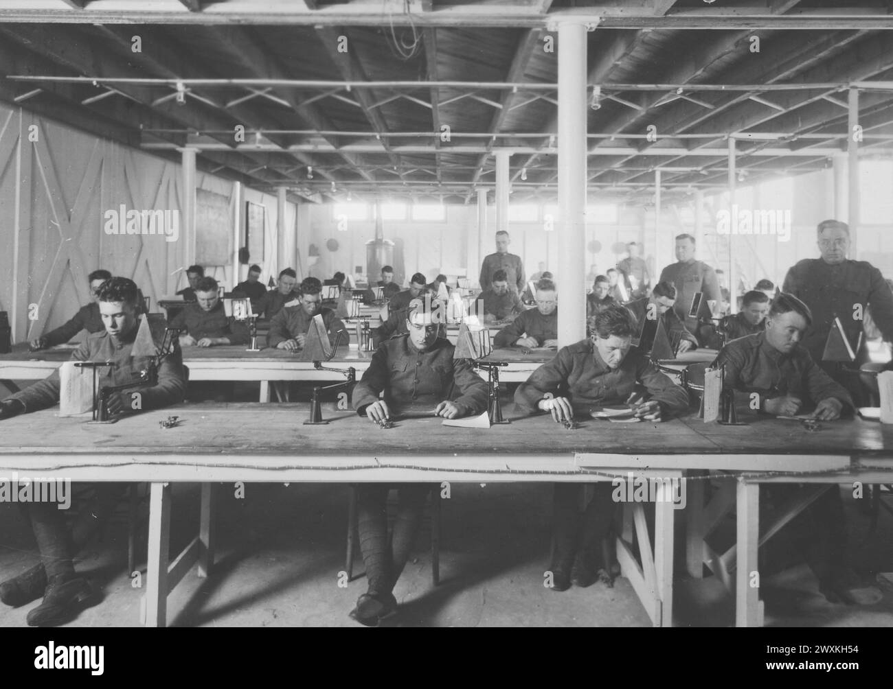 Department of telegraph operators Black and White Stock Photos & Images ...