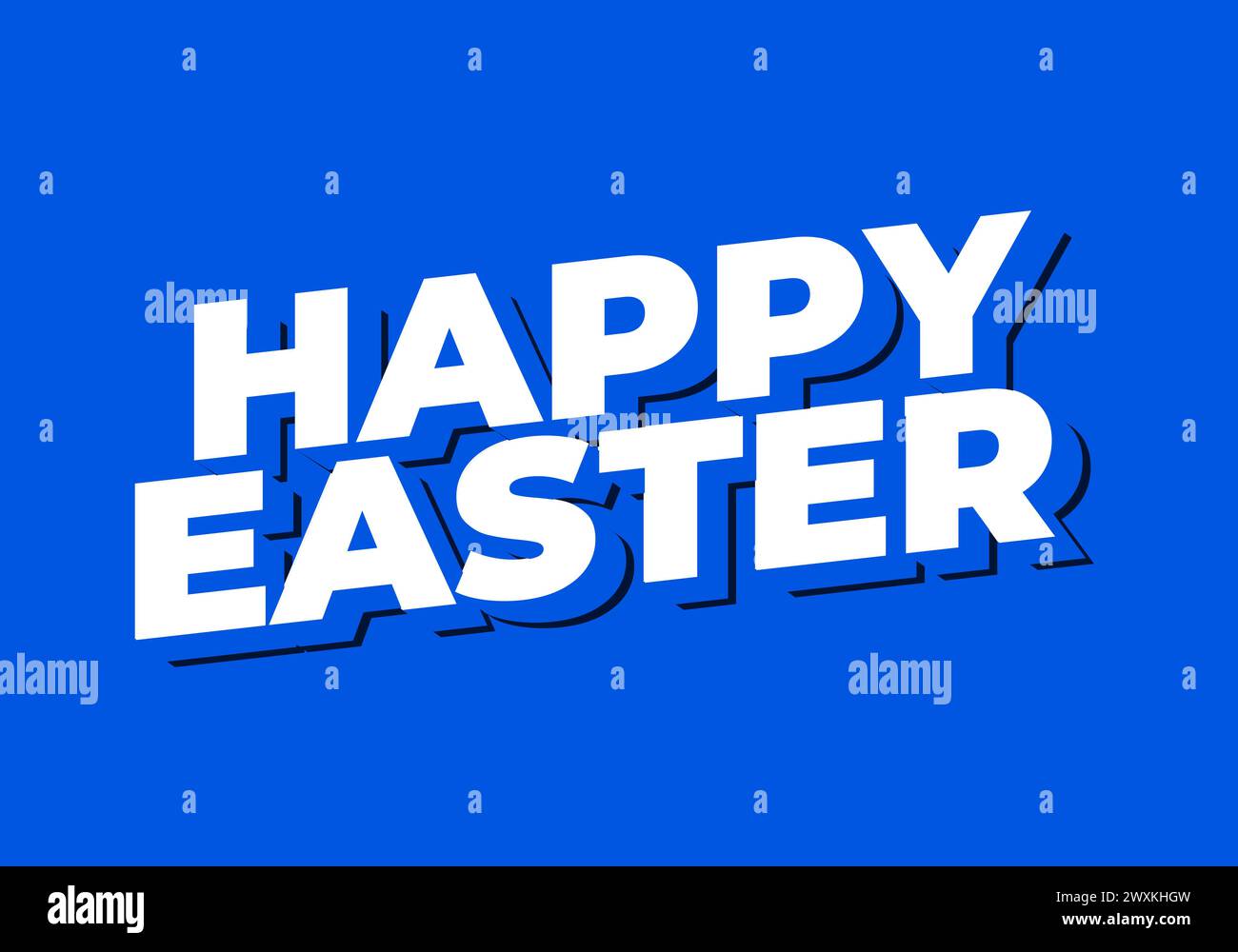 Happy easter. Text effect banner design in eye catching colors and 3 ...