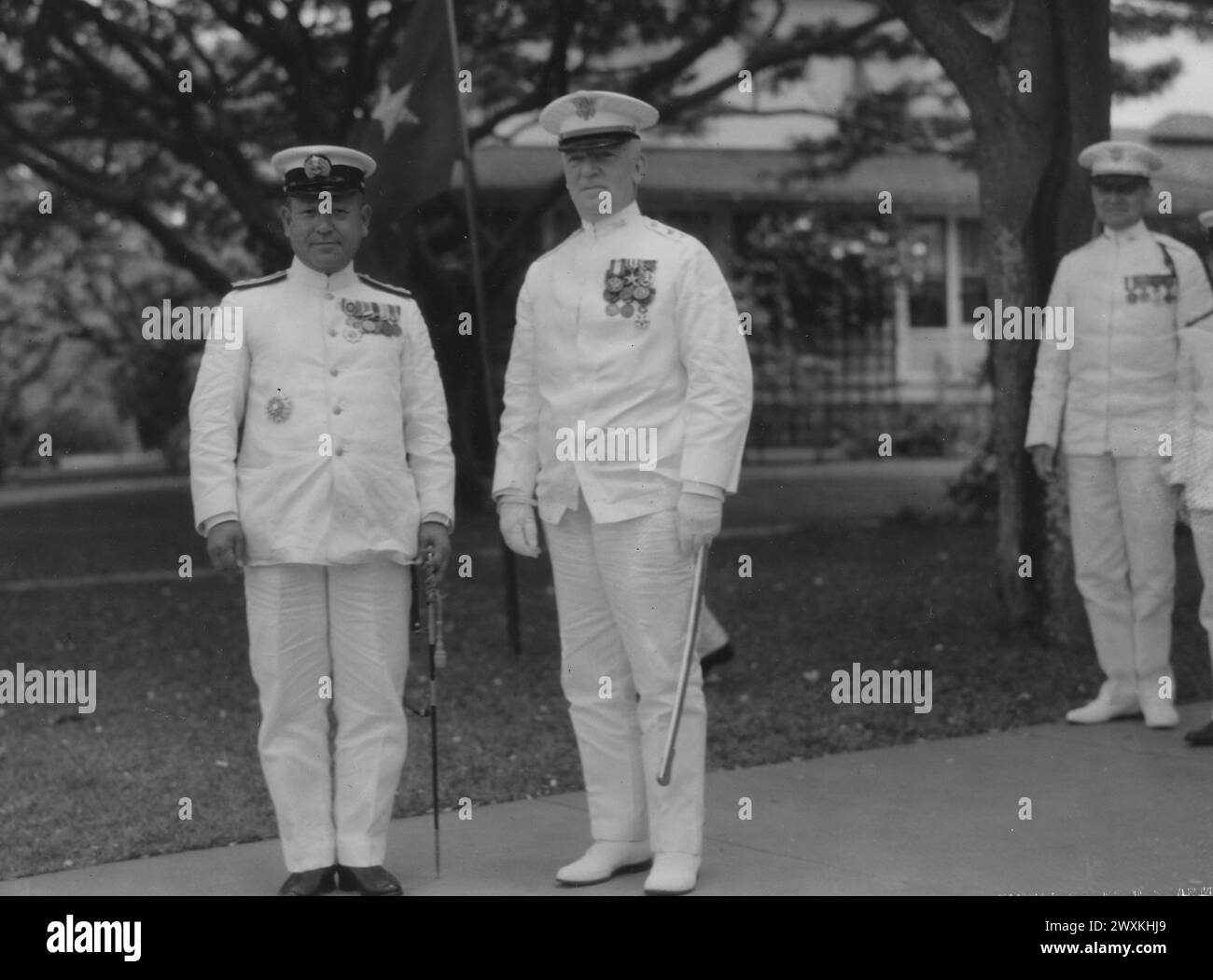 Vice Admiral Hyakutake of the Japanese Navy, and Maj. Gen. Briant H ...