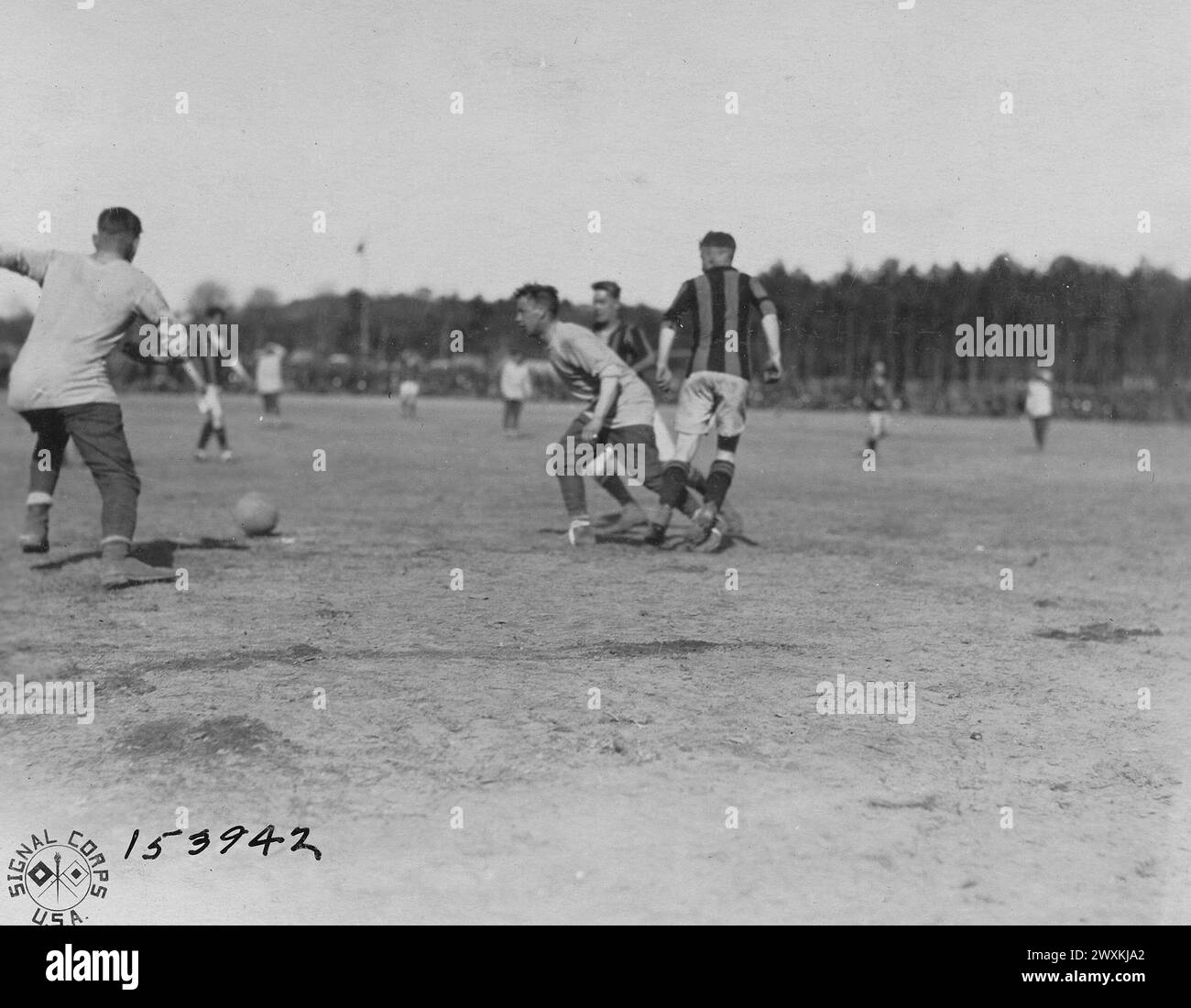 GAME OF SOCCER FOOTBALL. 26TH DIVISION TOURNAMENT IN AMERICAN ...