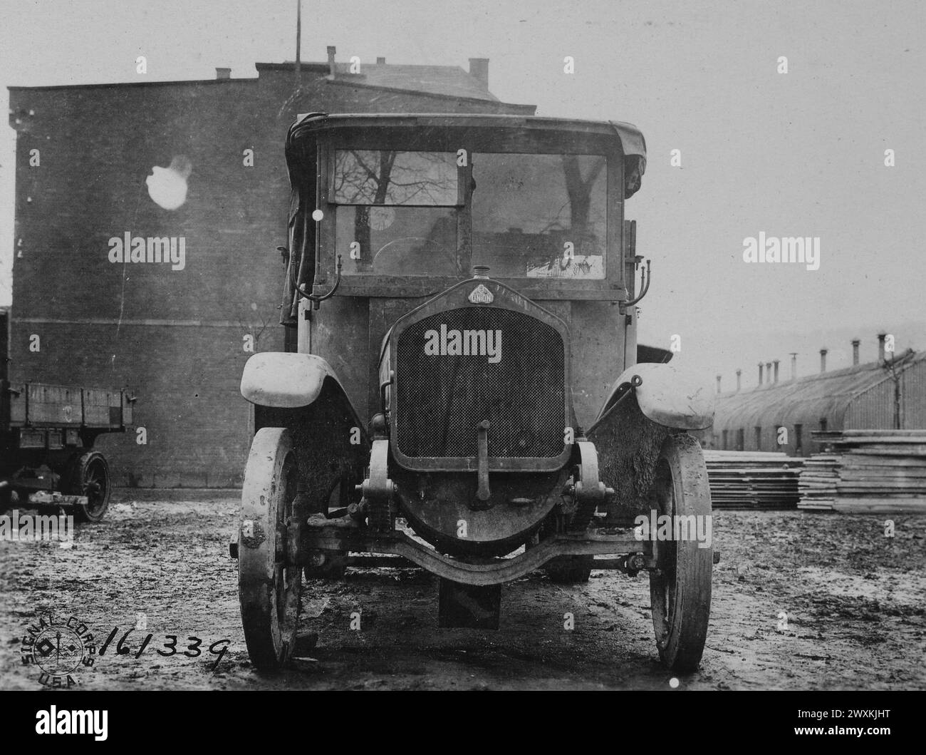Front view of German UNION truck. Motor Transport Corps ca. 1919 Stock ...