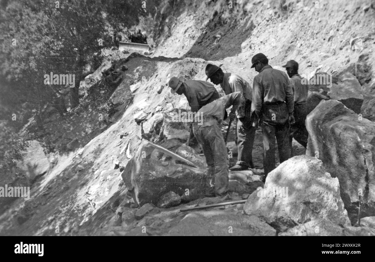 Pala Band of Mission Indians, California: Photograph of men working on ...