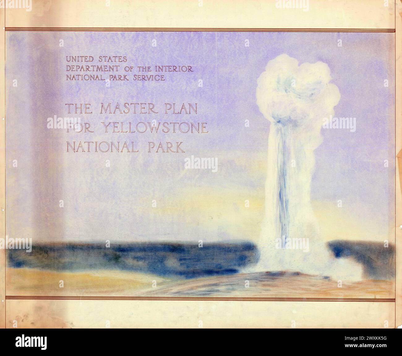 Yellowstone national park master plan hi-res stock photography and ...