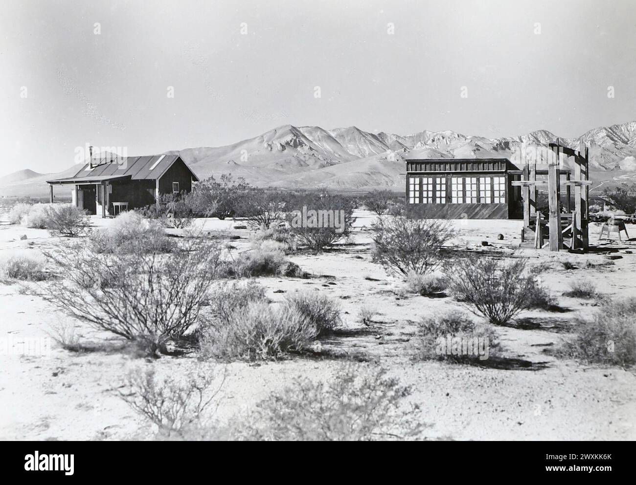 Abandoned homestead five miles north of Inyokern, CA on land condemned ...