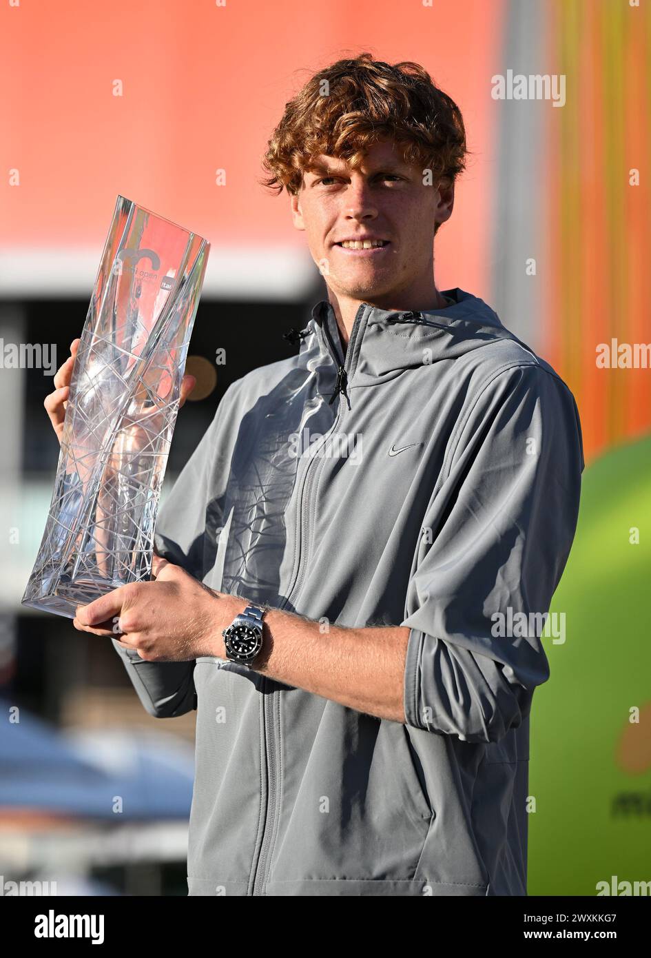 Jannik sinner championship trophy hi-res stock photography and images ...
