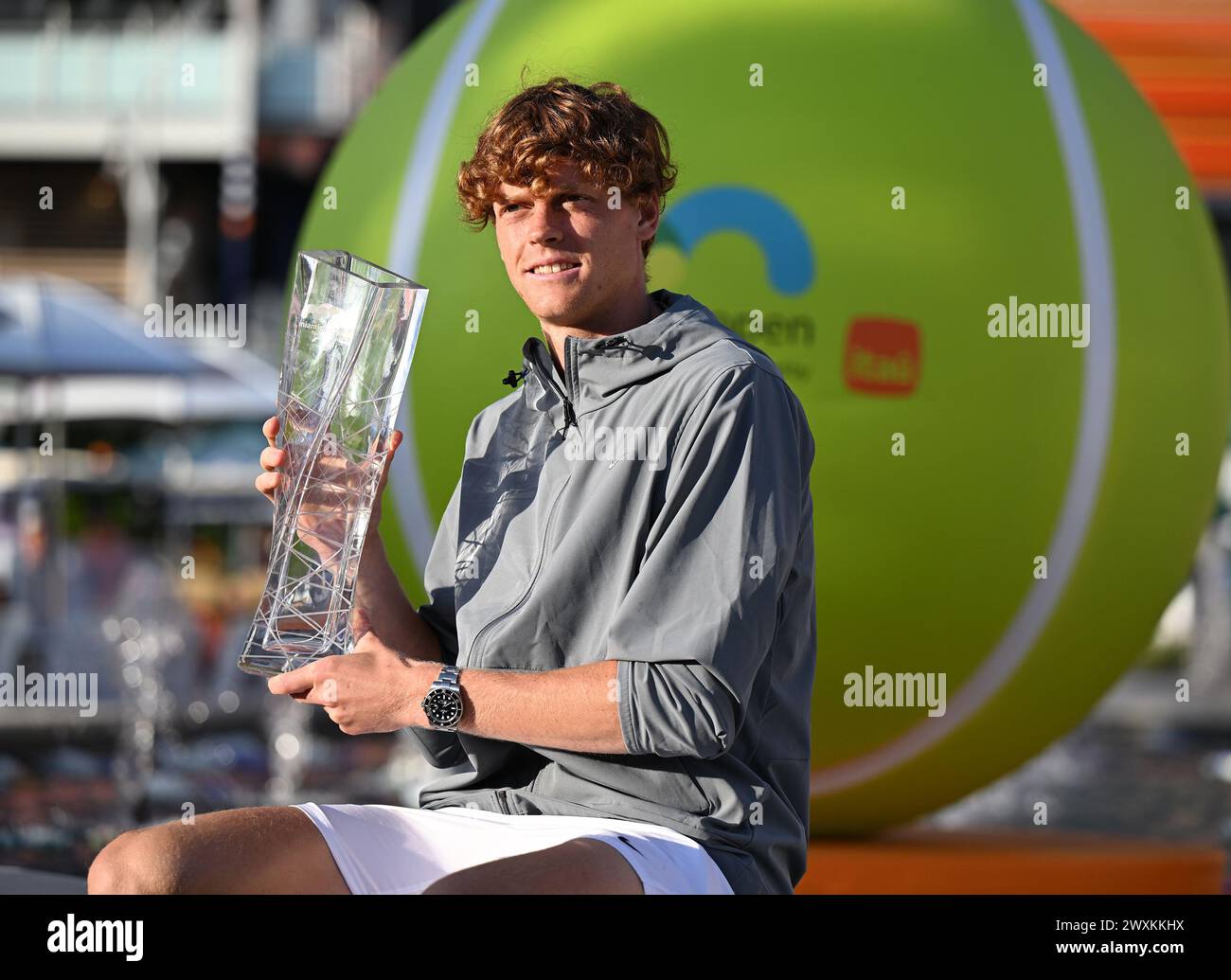 Jannik sinner championship trophy hi-res stock photography and images - Alamy