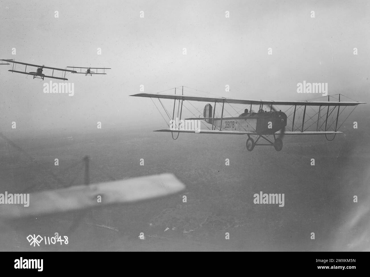 Aviation cadets from Kelly Field in San Antonio formation flying during ...