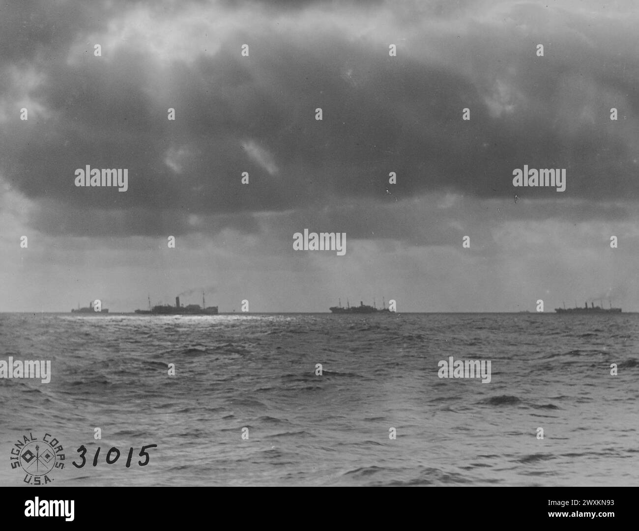 Convoy of transport ships Black and White Stock Photos & Images - Alamy