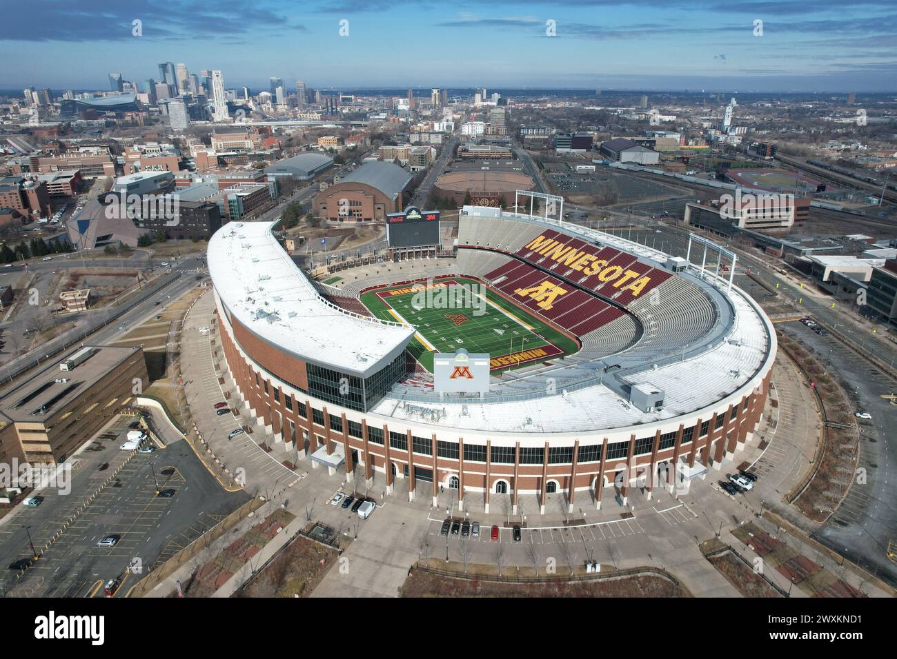 Huntington bank stadium aerial hi-res stock photography and images - Alamy