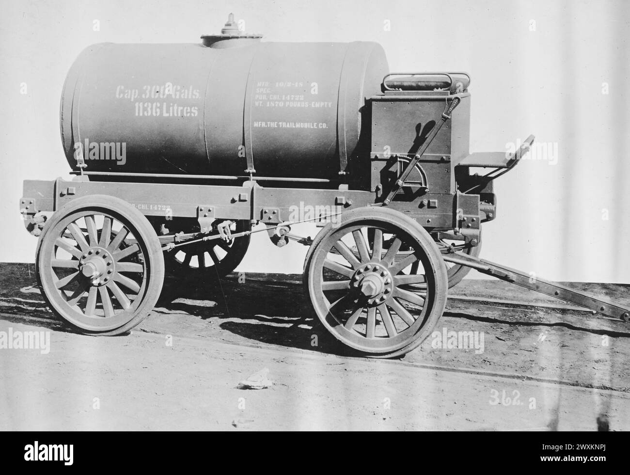 Early type of a small water tank trailer made by the Sechlar and ...