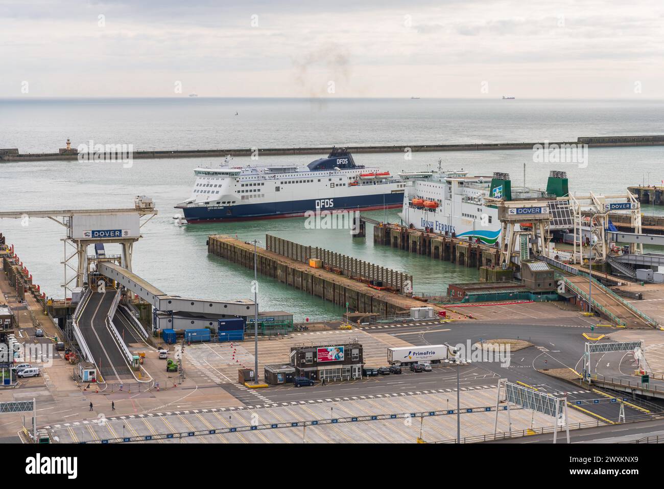 Dover, Kent, England, UK - March 19, 2023: View of the Port of Dover ...
