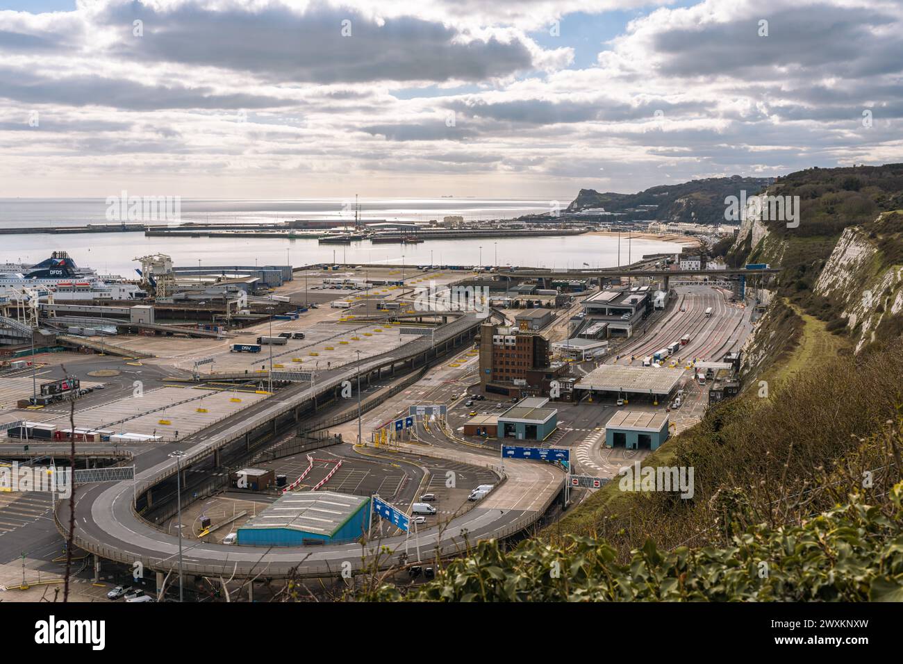 Dover, Kent, England, UK - March 19, 2023: View of the Port of Dover ...