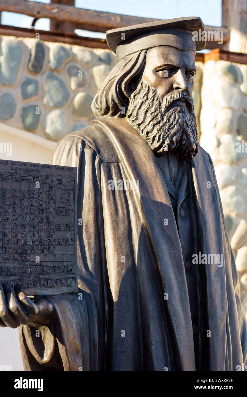 Kaluga region, Russia - March 2019: Monument to Russian scientist ...