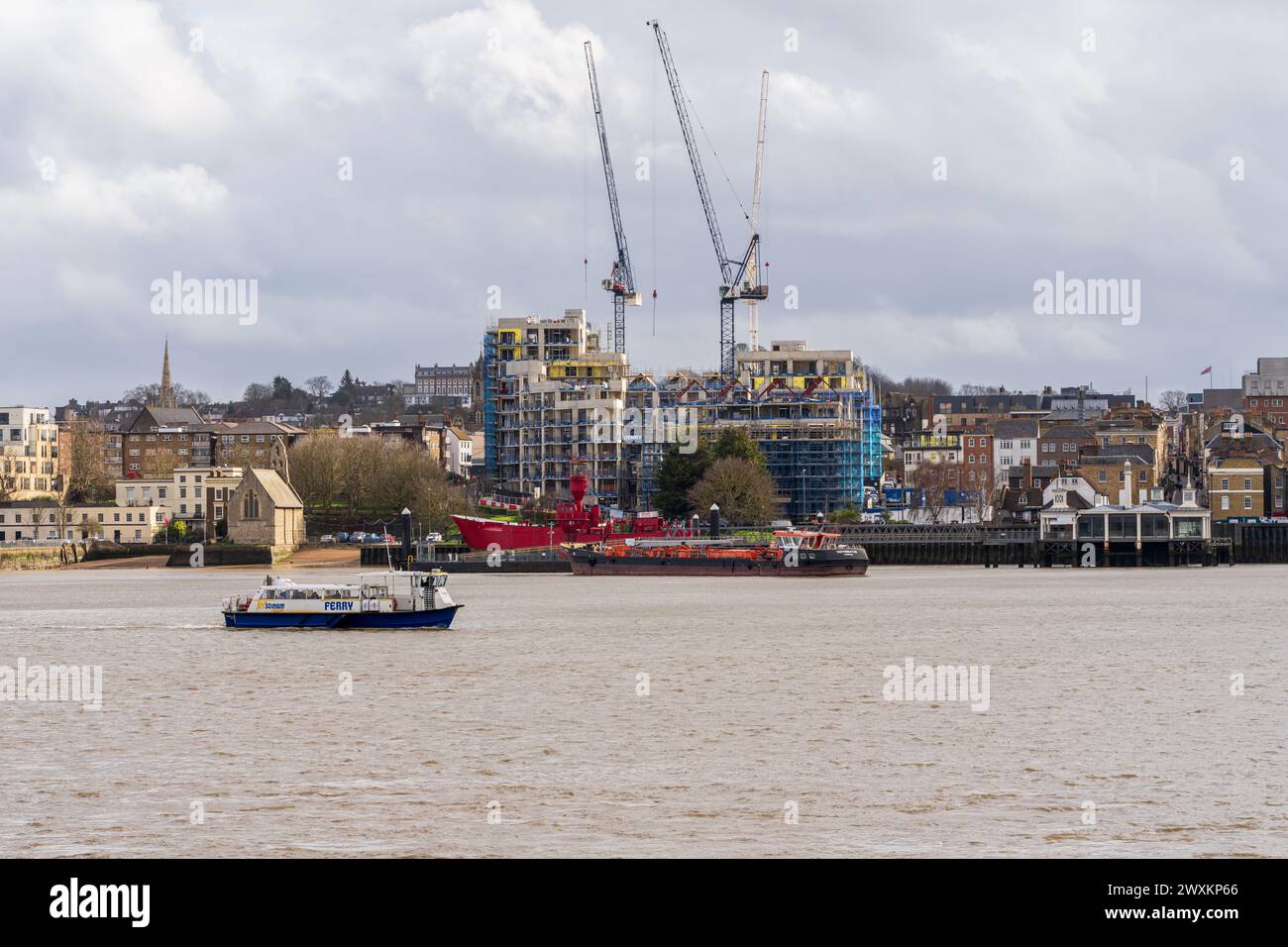 Gravesend, Kent, England, UK - March 21, 2023: The ferry between ...