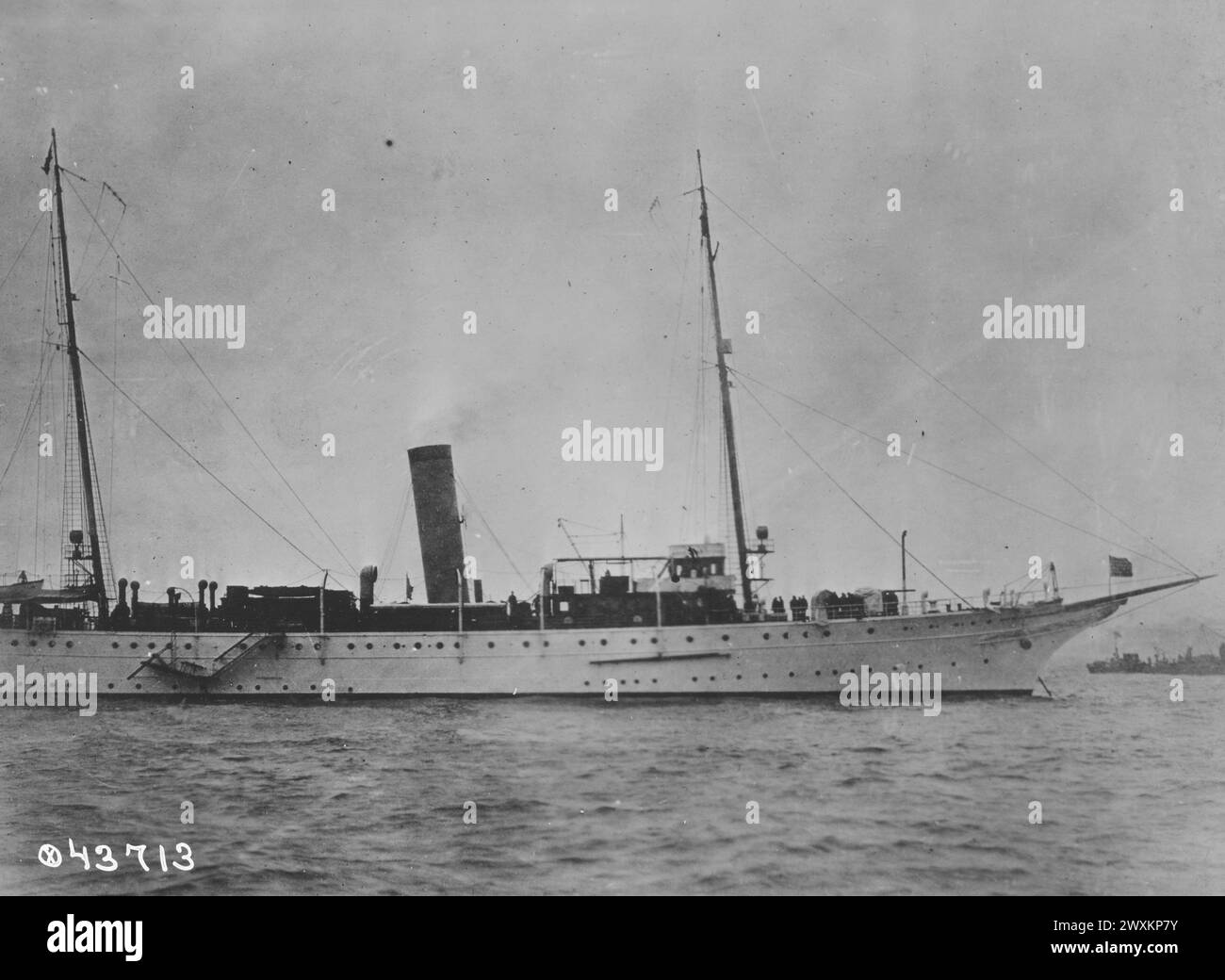 U.S.S. Mayflower in North River during the naval review ca. 1918 Stock ...