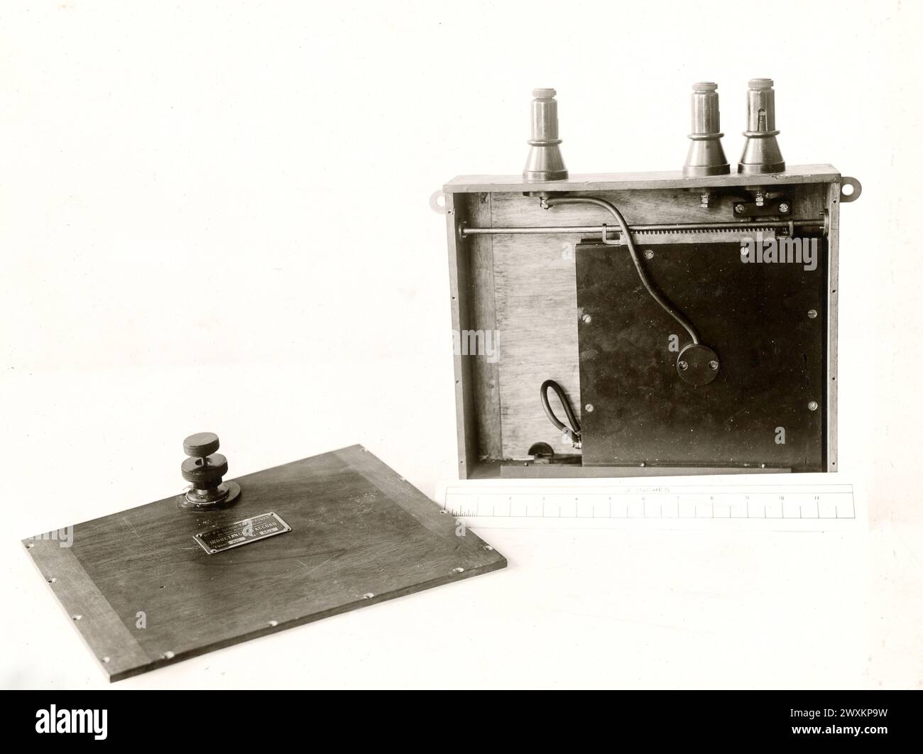 Interior view of French Variometer ca. 1918 Stock Photo - Alamy
