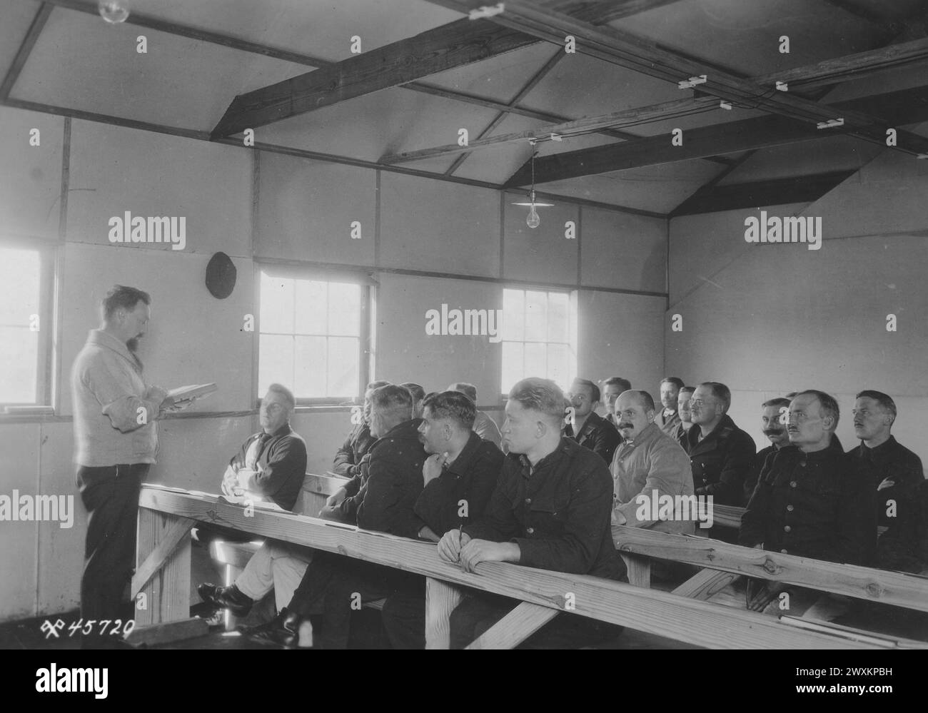 WAR PRISON BARRACKS #1, Fort McPherson, Ga. War prisoners at school ca ...