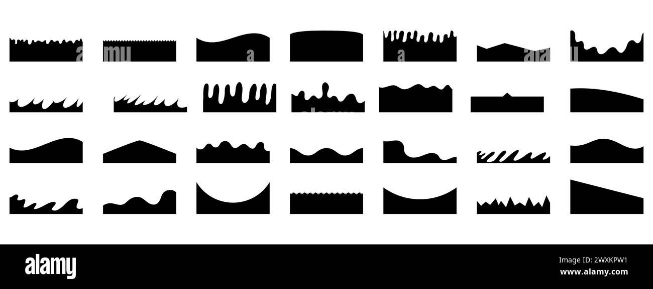 Web page divider shapes for website design. Isolated vector template ...