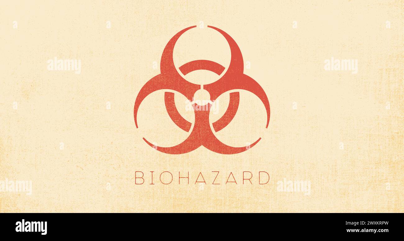 Biohazard symbol grunge rusty effect background vector illustration ...