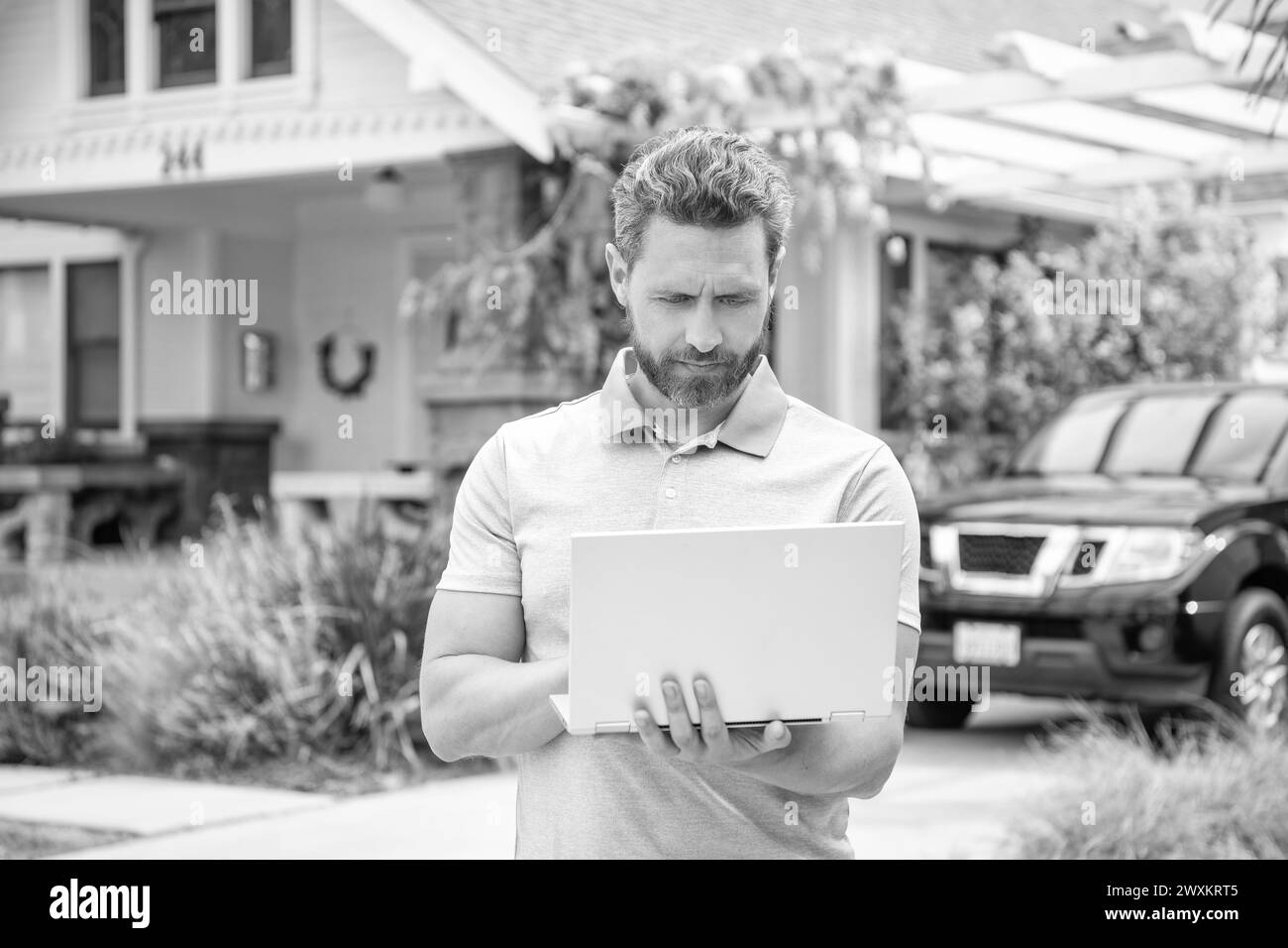 Real property rental Black and White Stock Photos & Images - Alamy