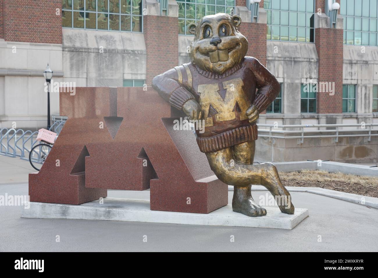 The goldy gopher statue on campus university minnesota hi-res stock ...