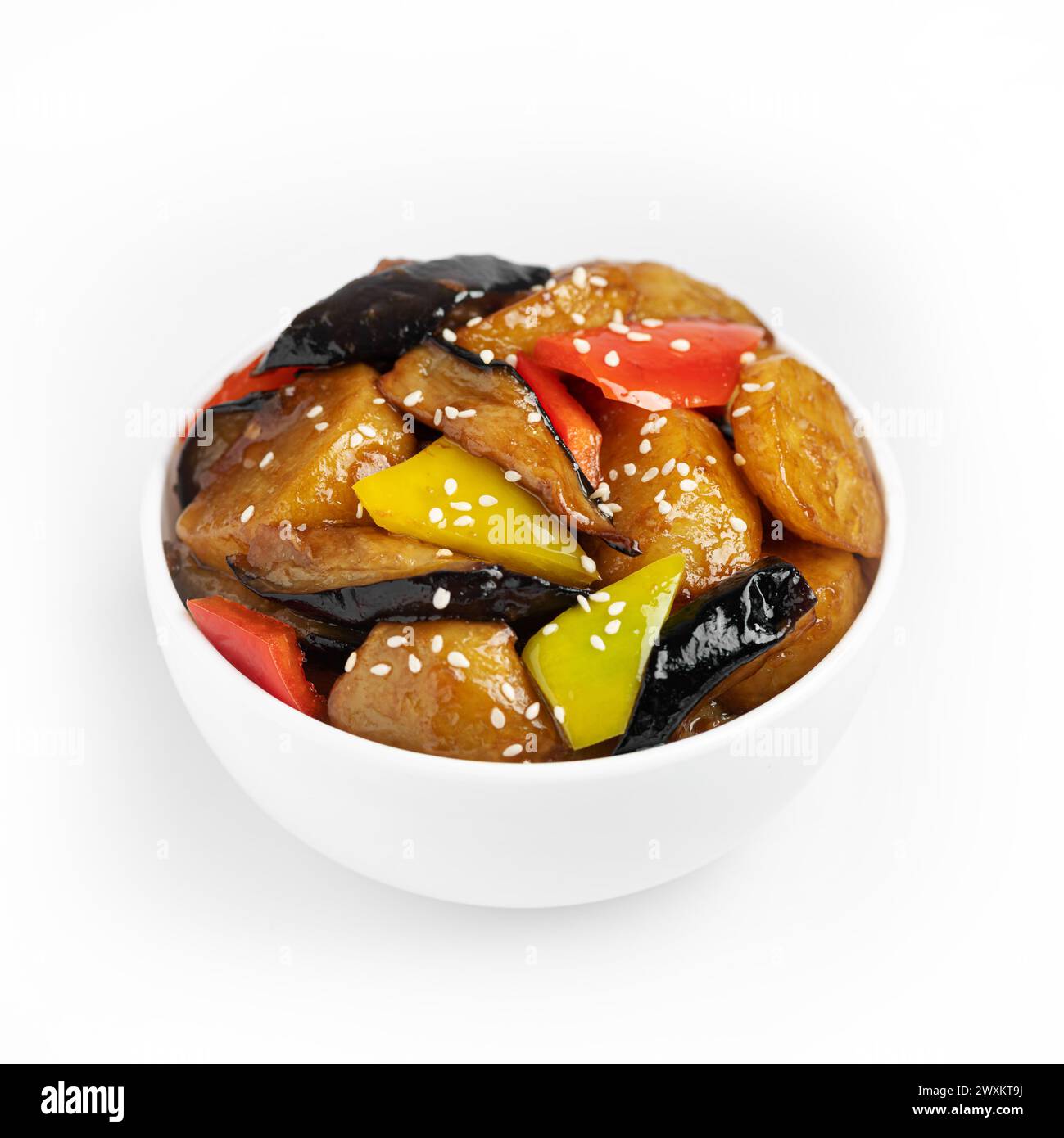 Stir Fried Eggplant, Potato and Pepper, Di San Xian Stock Photo - Alamy