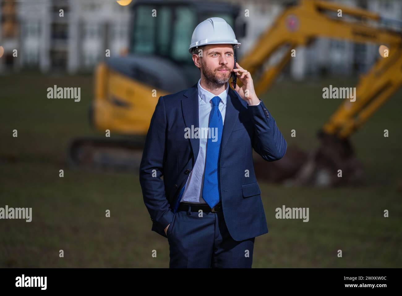 Investor civil engineer, construction manager or supervisor at a ...