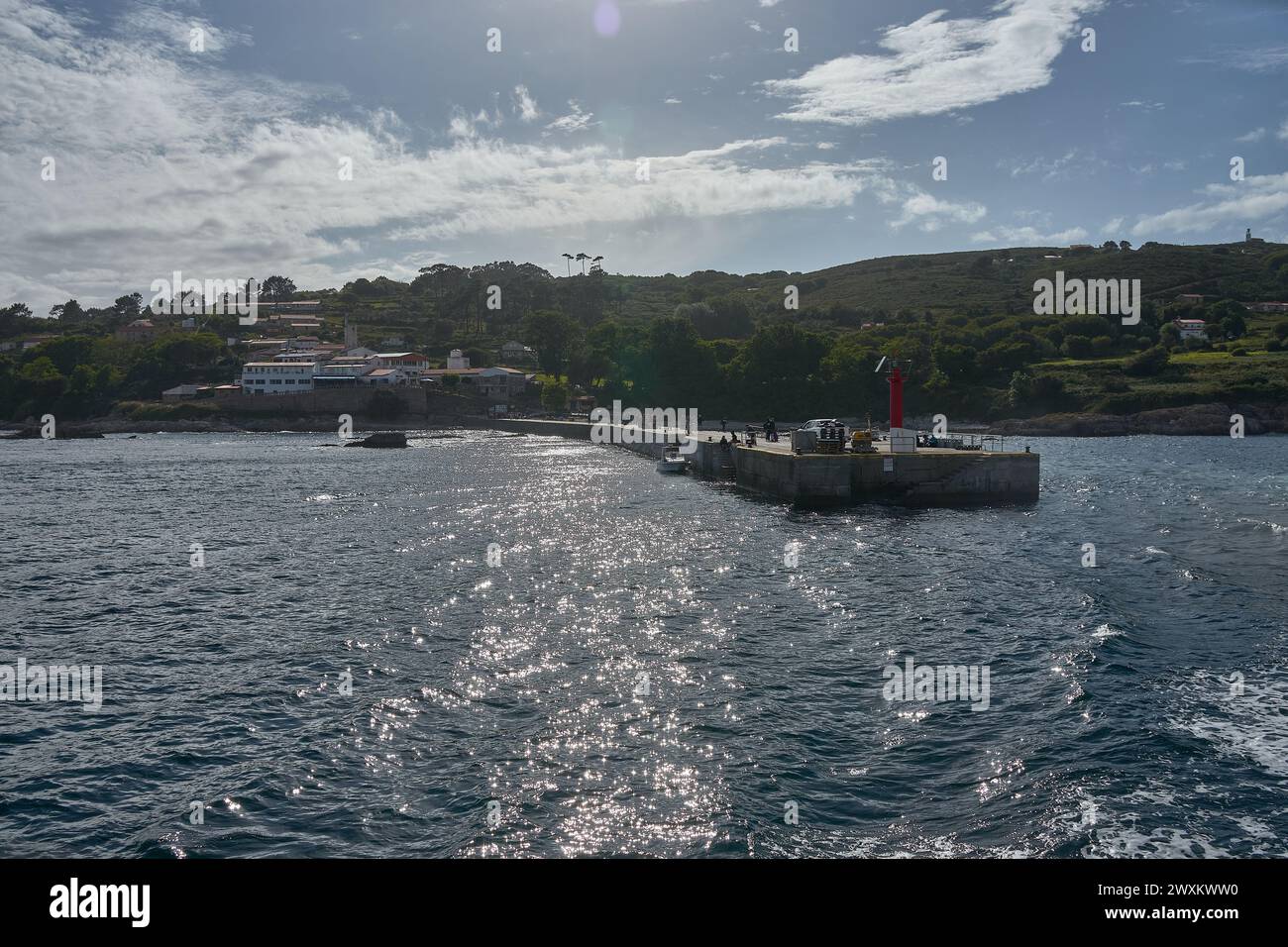 View of the Ons Island pier the only way to get to Ons Island belonging ...