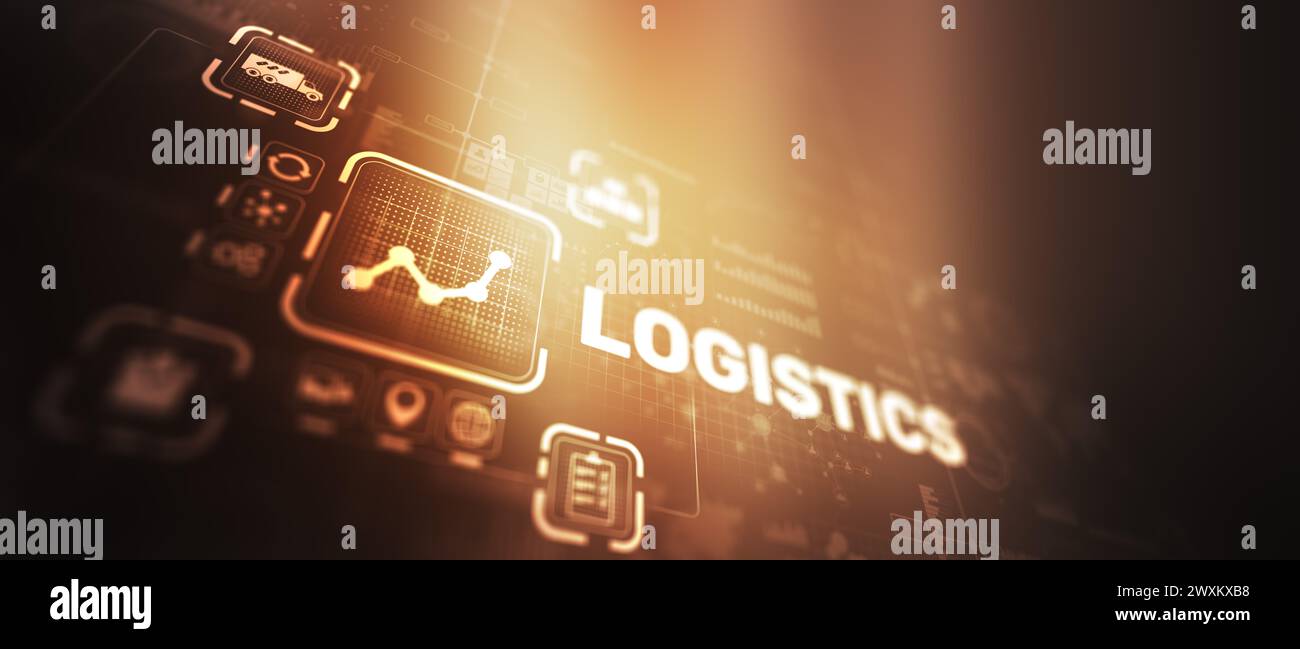 Smart logistics Innovation concept. Global logistics partnership ...