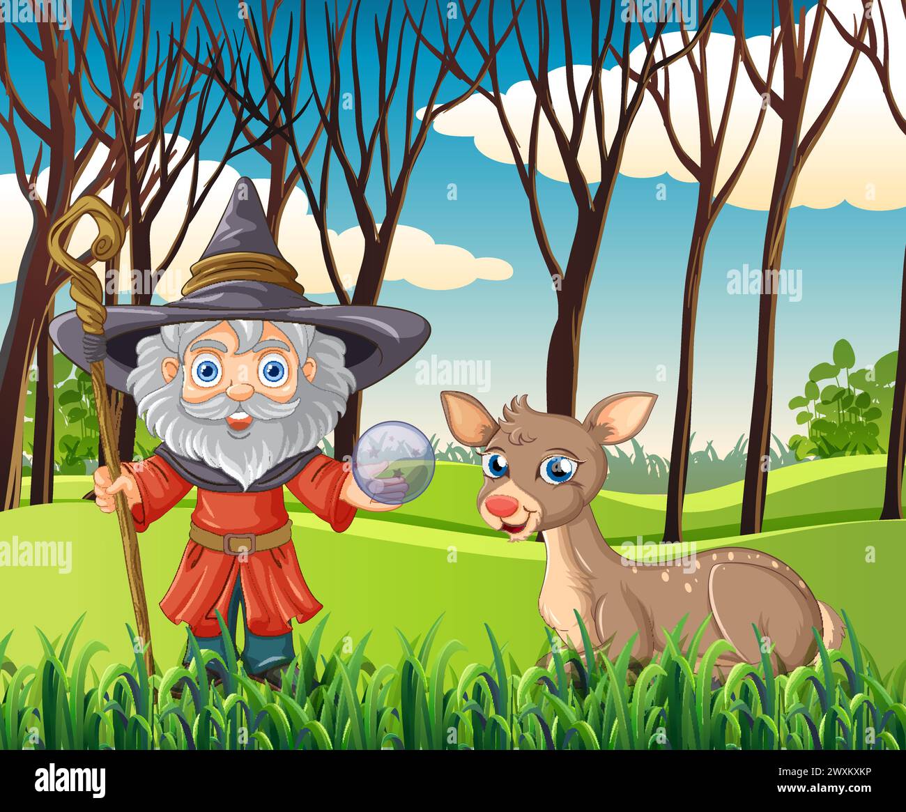 Mystical setting Stock Vector Images - Alamy