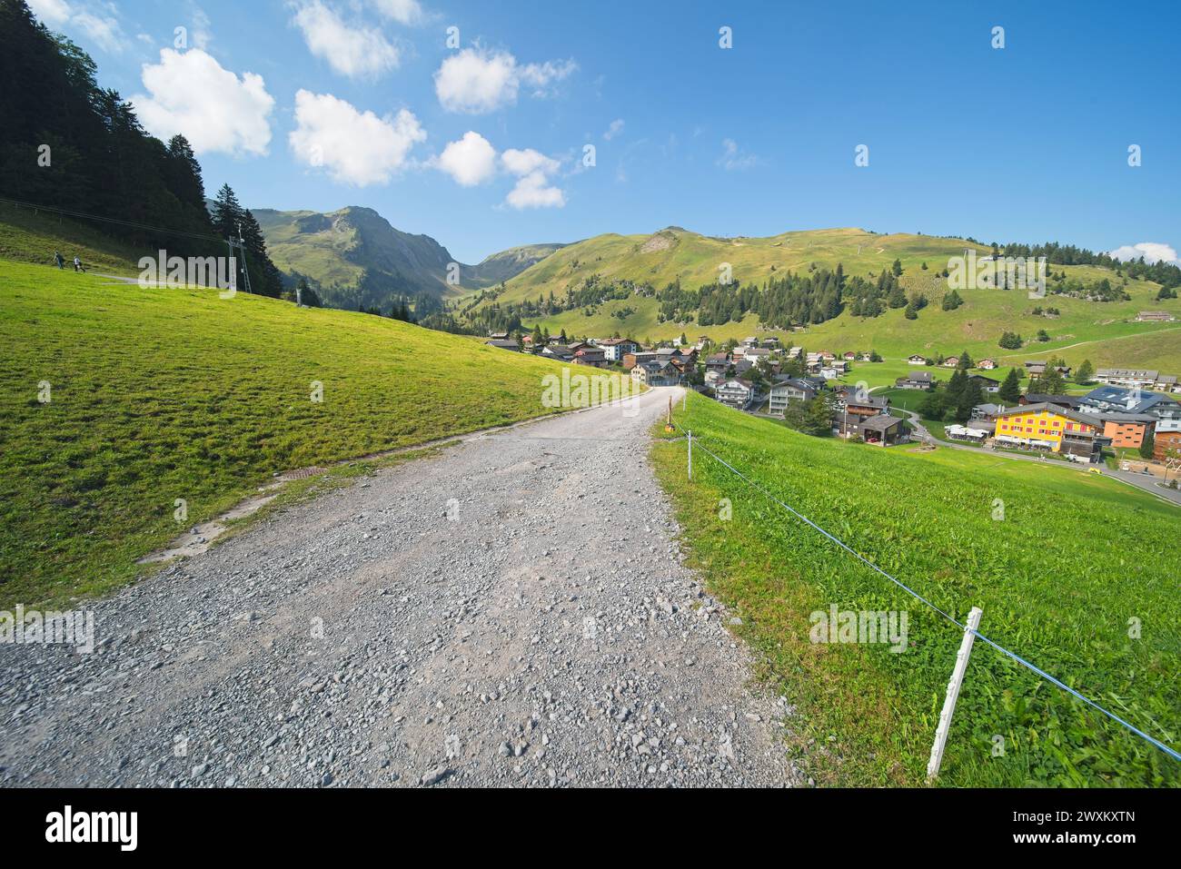The village of Stoos in the canton of Schwyz in Switzerland Stock Photo ...